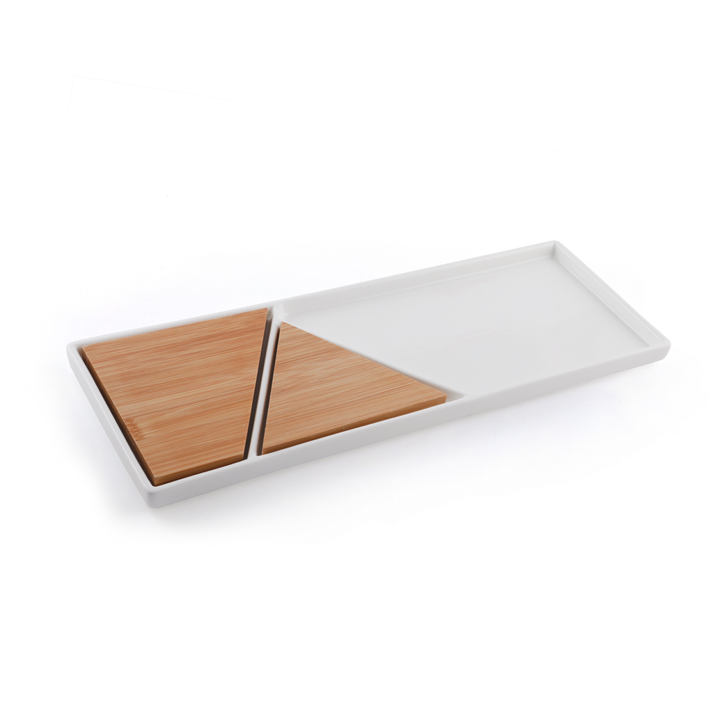 Porceletta Ivory Porcelain Serving Porcelain Plate & Board 36.3 cm / 15 ...